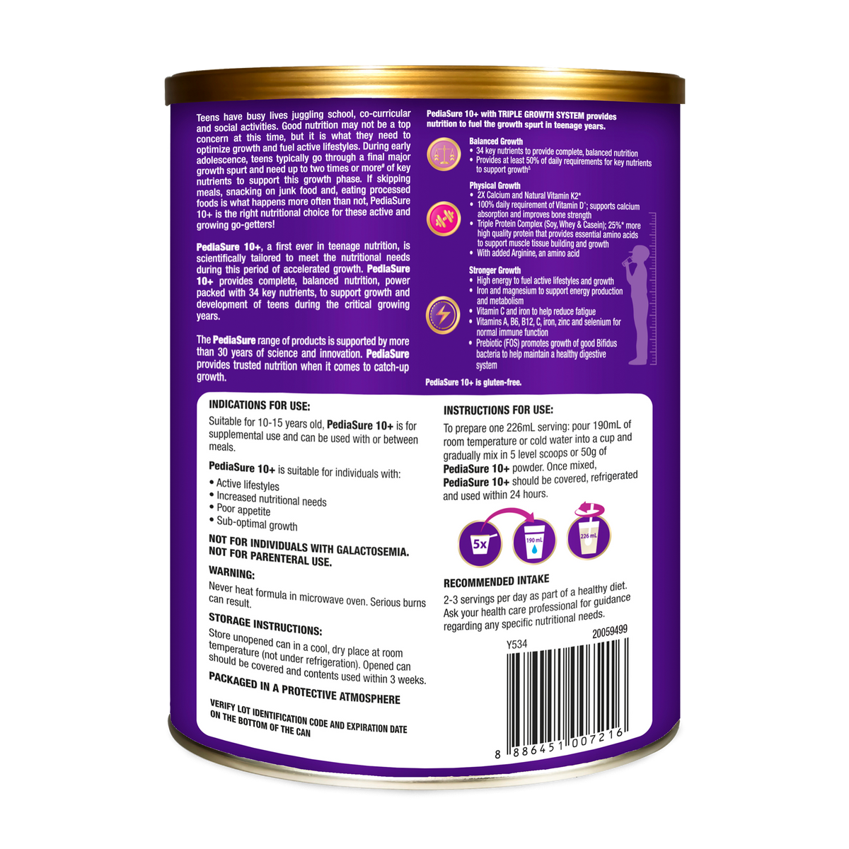 PediaSure 10+ Vanilla 800G – AgedCare by NTUC FairPrice Co-operative Ltd