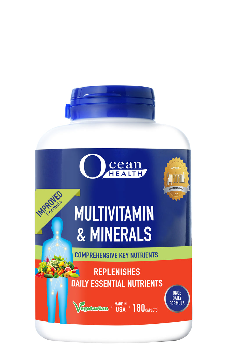Ocean Health Multivitamin & Minerals Caplets 180S/60S – AgedCare by ...